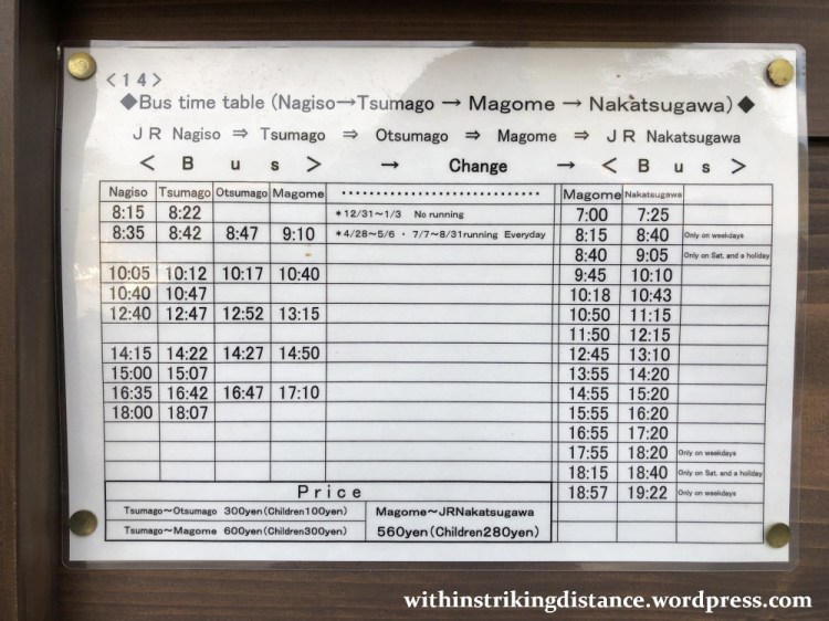 Rail-Bus Report: Travelling to and around the Kiso Valley from Nagoya ...